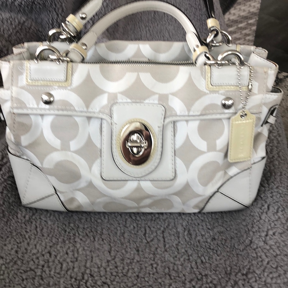 Coach Signature Canvas Handbag - Gem